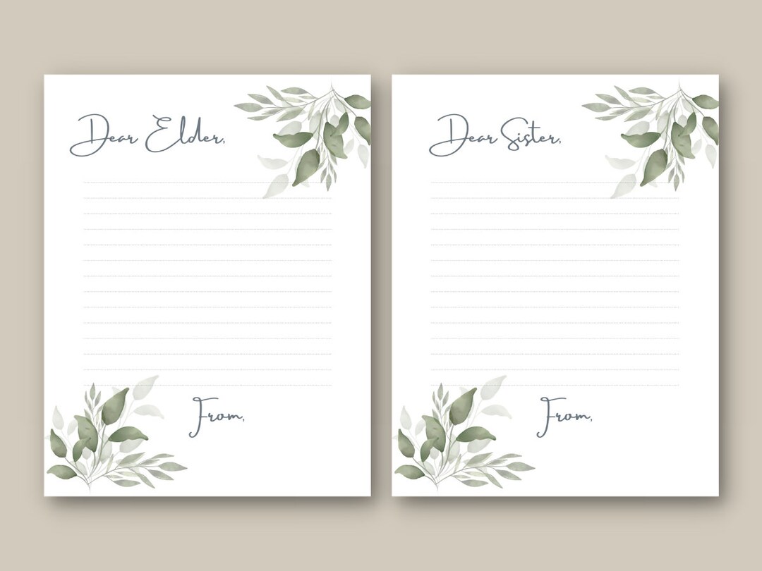 Missionary Letter Template | Ward Mini Missions | Missionary Gifts ...