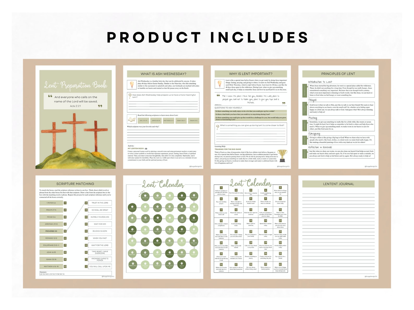 Lent Lesson Activity Pages | 11 Pages | Ash Wednesday | Lent Calendar ...