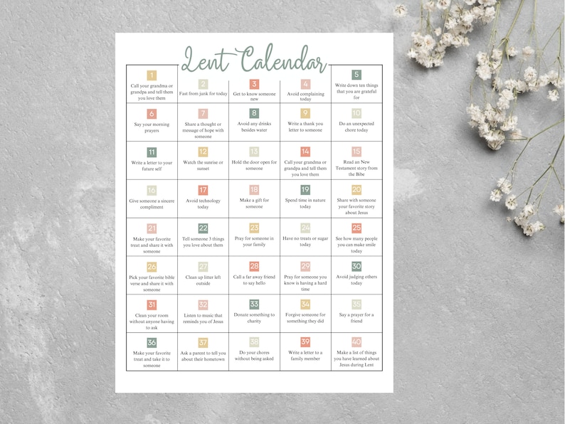 Lent and Holy Week Scripture and Service Calendar | Lent Daily ...