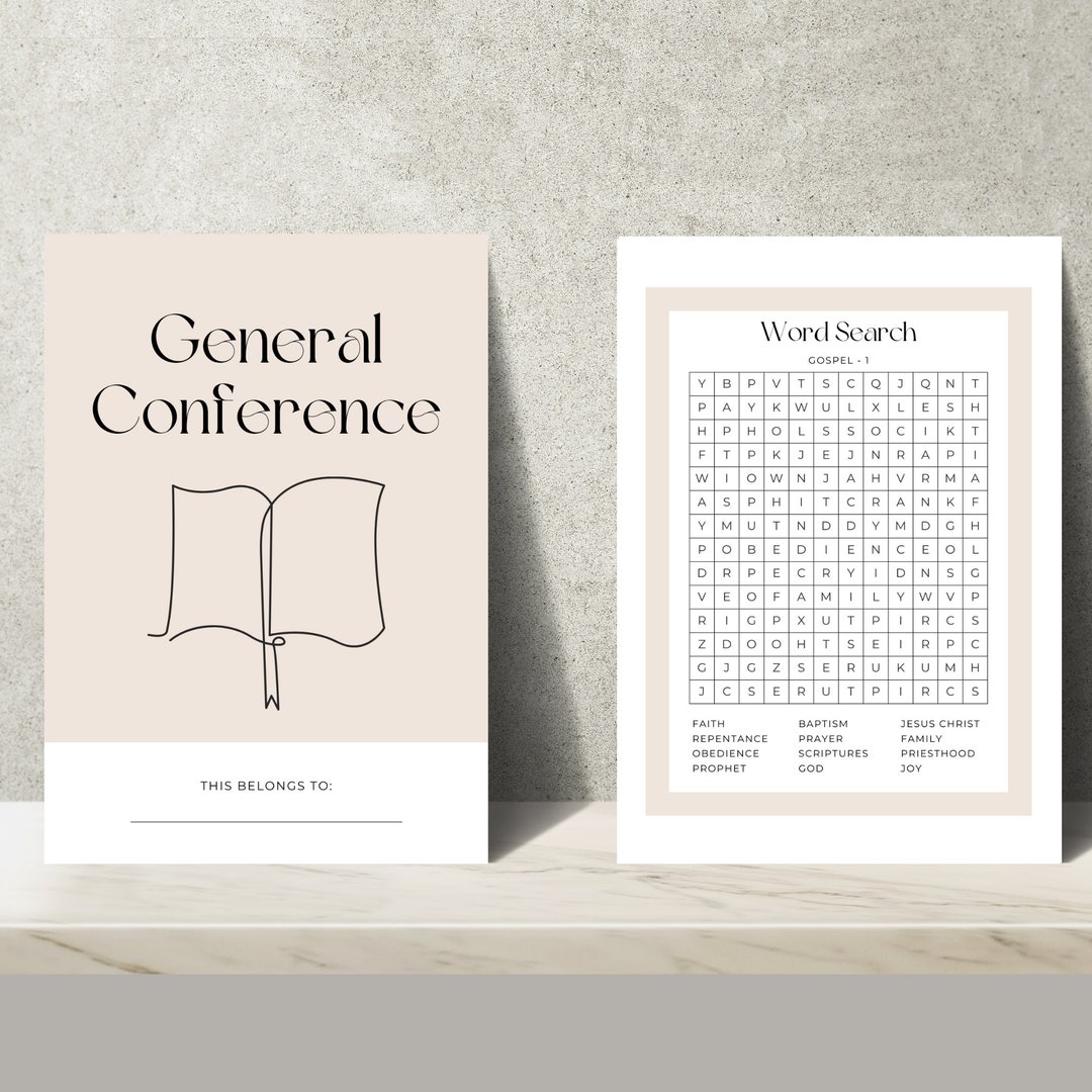 General Conference Youth and Adult Packet | Notes | Sudoku | Word ...