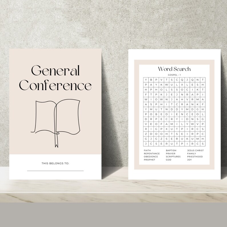 General Conference Youth and Adult Packet | Notes | Sudoku | Word ...