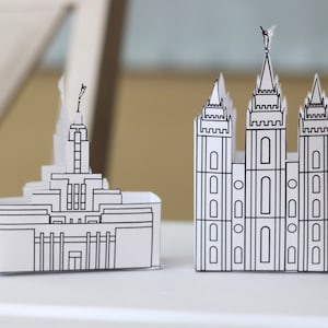 LDS Temple Cutout Activity | Build a Temple | Primary Activity | LDS ...