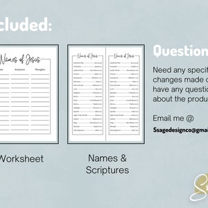 Names of Christ Worksheet | Names of Christ Bible Lesson | Names of ...