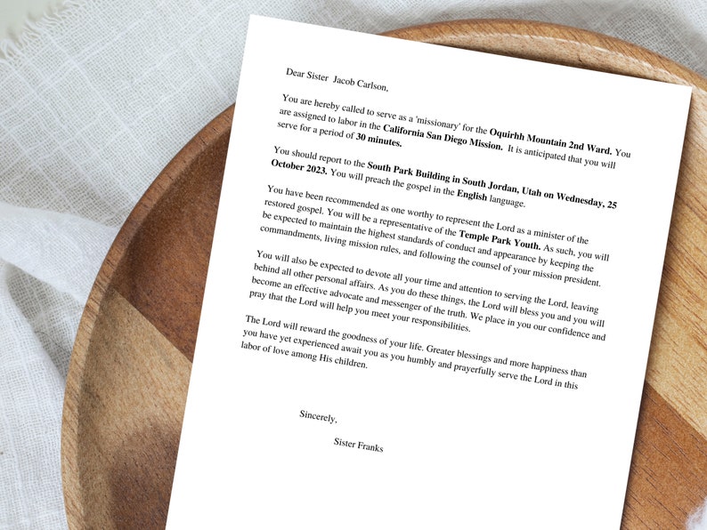 LDS Mini Mission Bundle | LDS Missionary Name Tags | LDS Mission Call ...