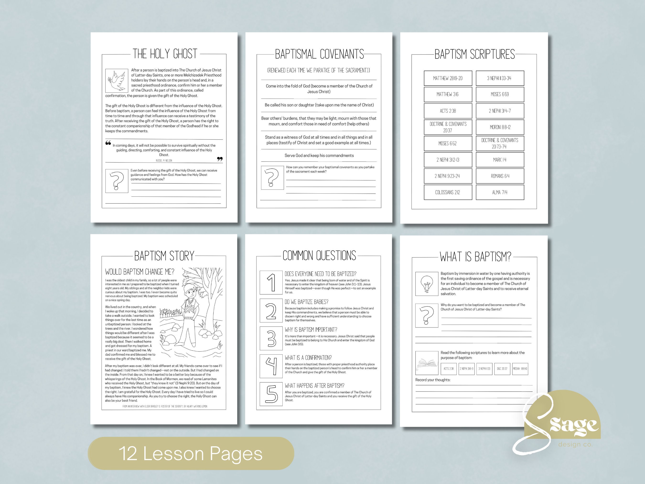 Baptism Preparation Book Digital Download LDS Baptism - Etsy