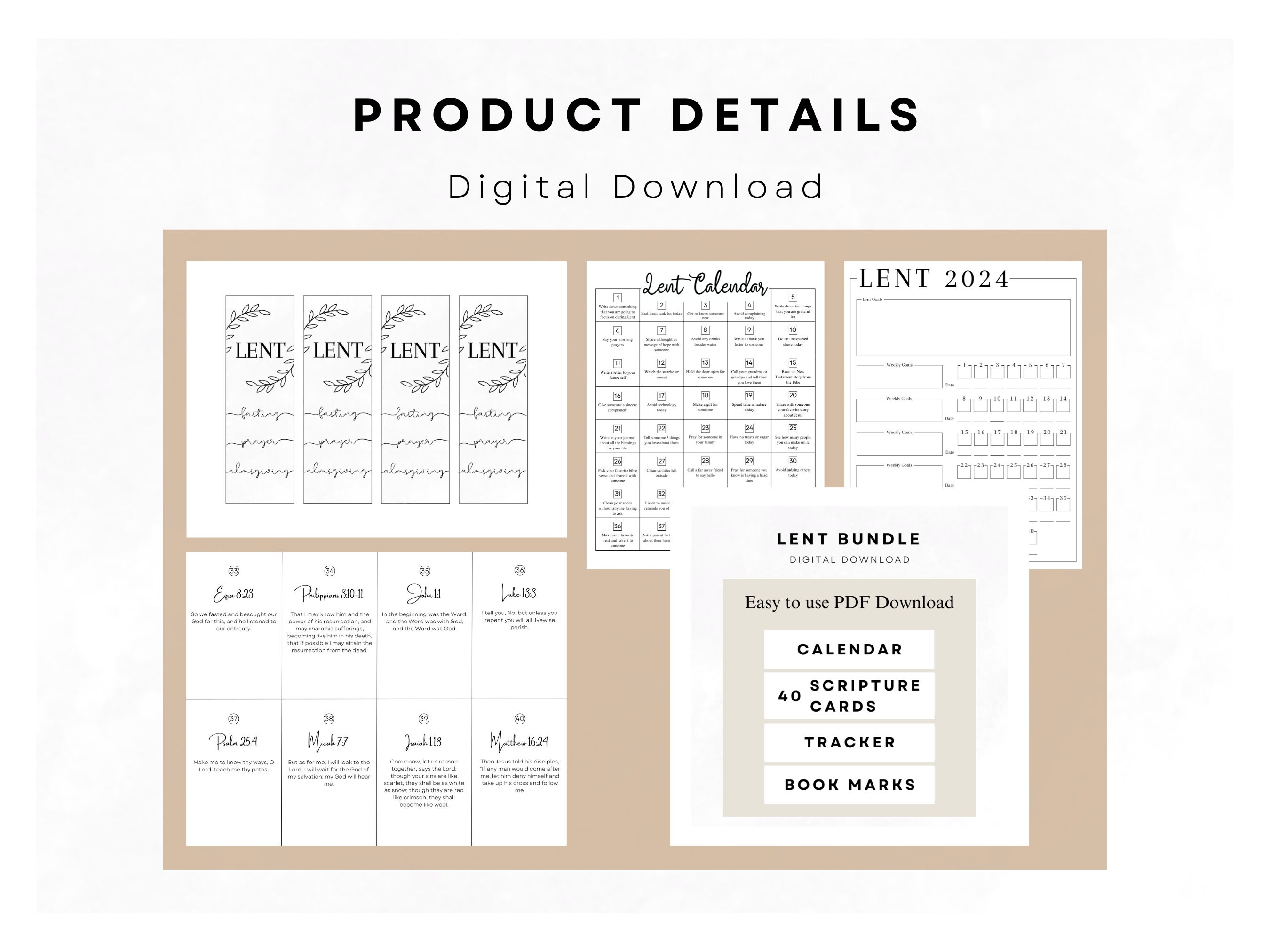 Lent and Holy Week Bundle Lent Calendar and Service Lent & Holy Week ...
