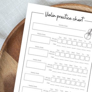 Violin Practice Chart Violin Practice for Kids Violin Teacher Violin ...