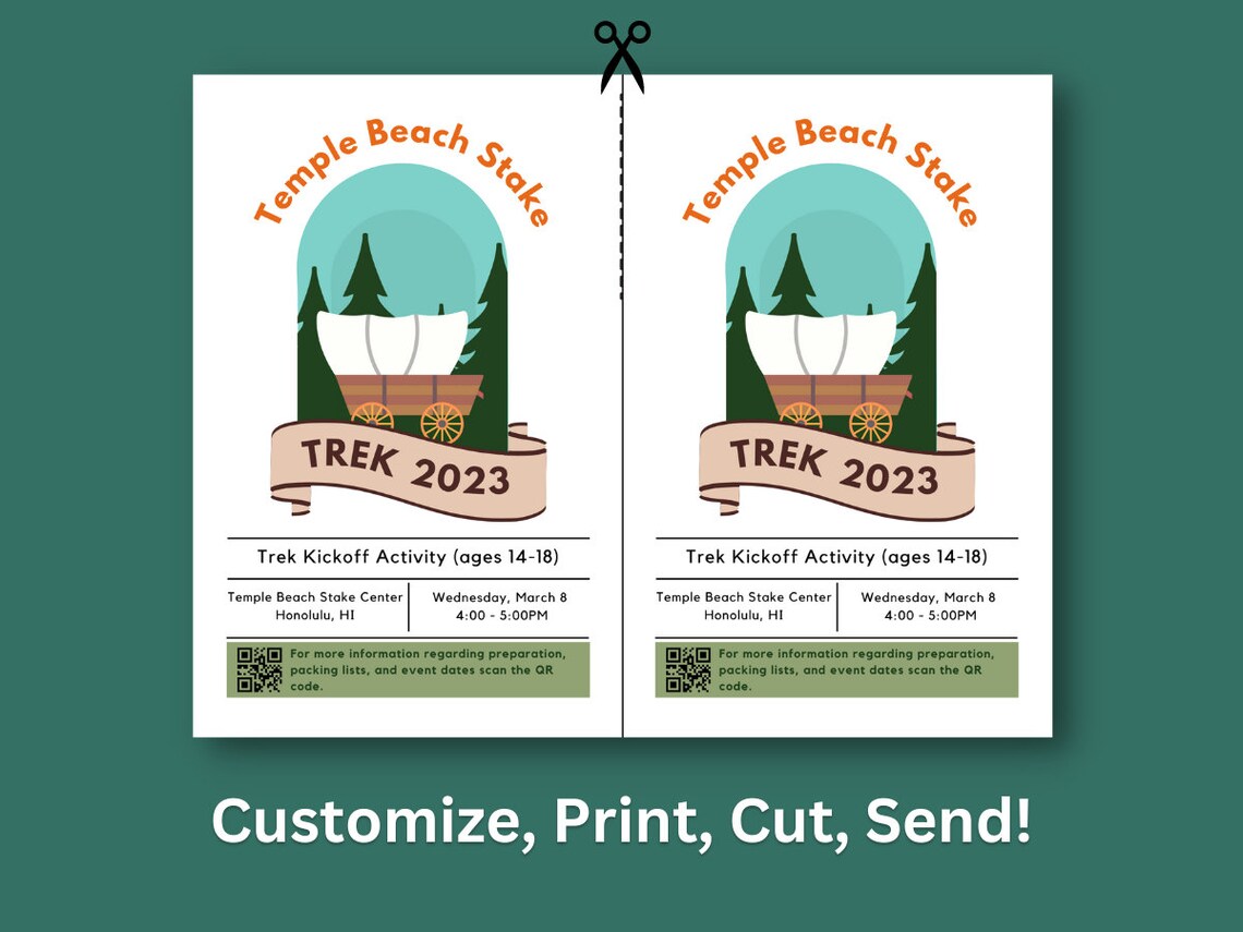 LDS Trek Flyer Trek Kickoff Invitation Flyer I Digital - Etsy