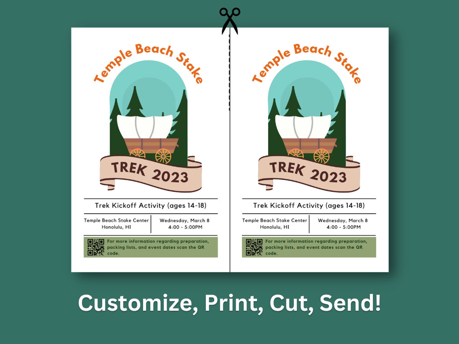 LDS Trek Flyer Trek Kickoff Invitation Flyer I Digital - Etsy