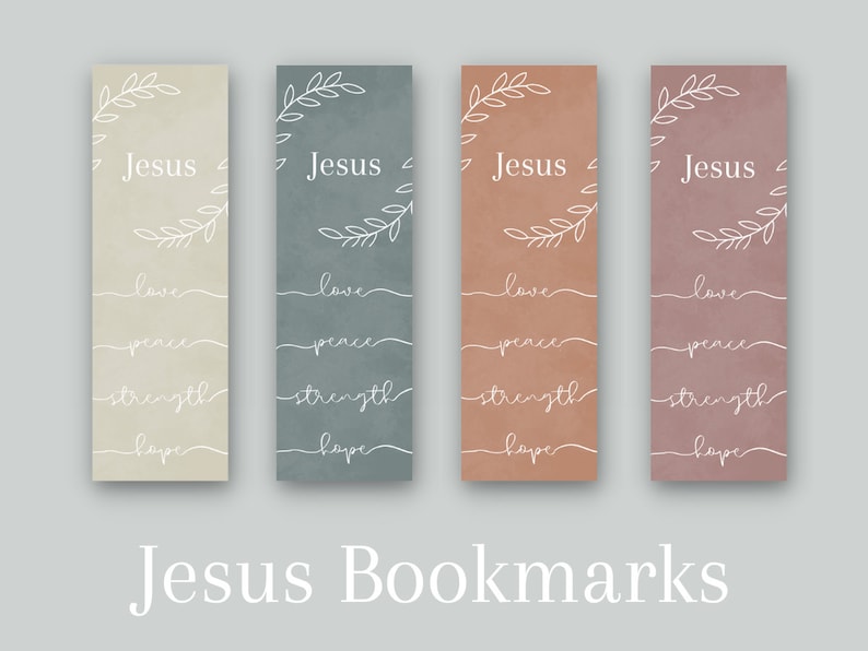 Jesus Bookmarks Digital Download | 4 Options | Bible Study Bookmarks ...