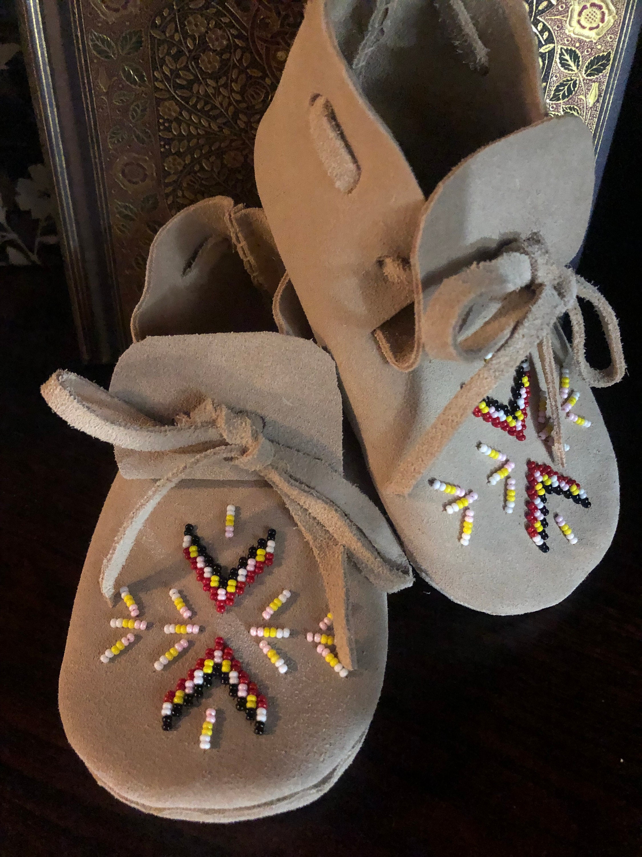 Children's Traditional Moccasins Tanned Cowskin or German Tanned ...