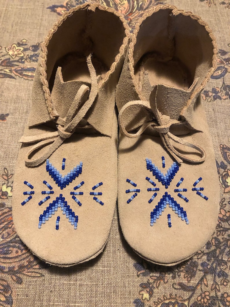 Handmade Traditional Moccasins phoenix Tanned Cowskin or German Tanned ...