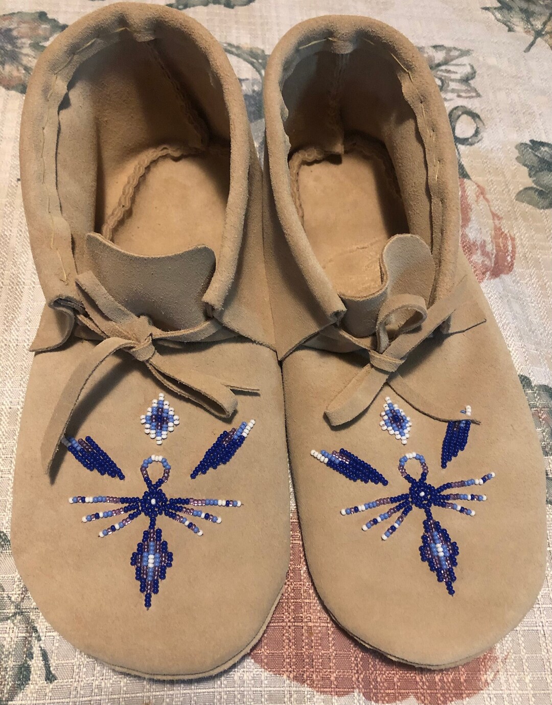 Handmade power Moccasins Tanned Cowskin or German Tanned Buckskin - Etsy