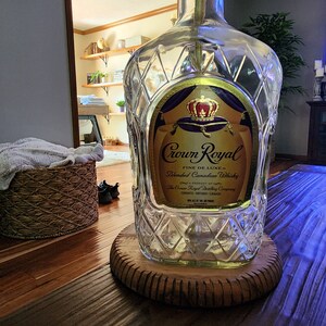 Crown Royal Whiskey Bottle Lamp - Etsy