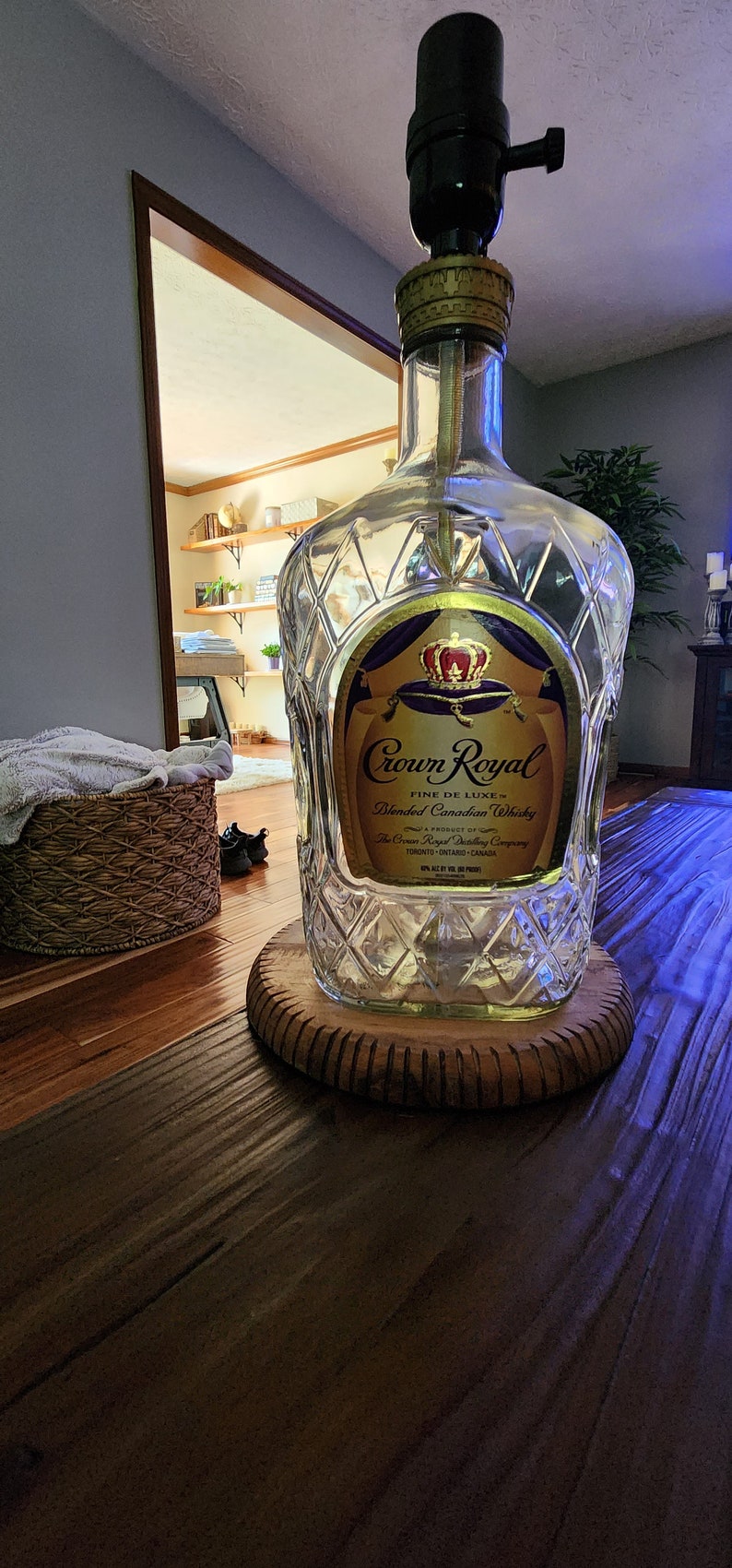Crown Royal Whiskey Bottle Lamp - Etsy