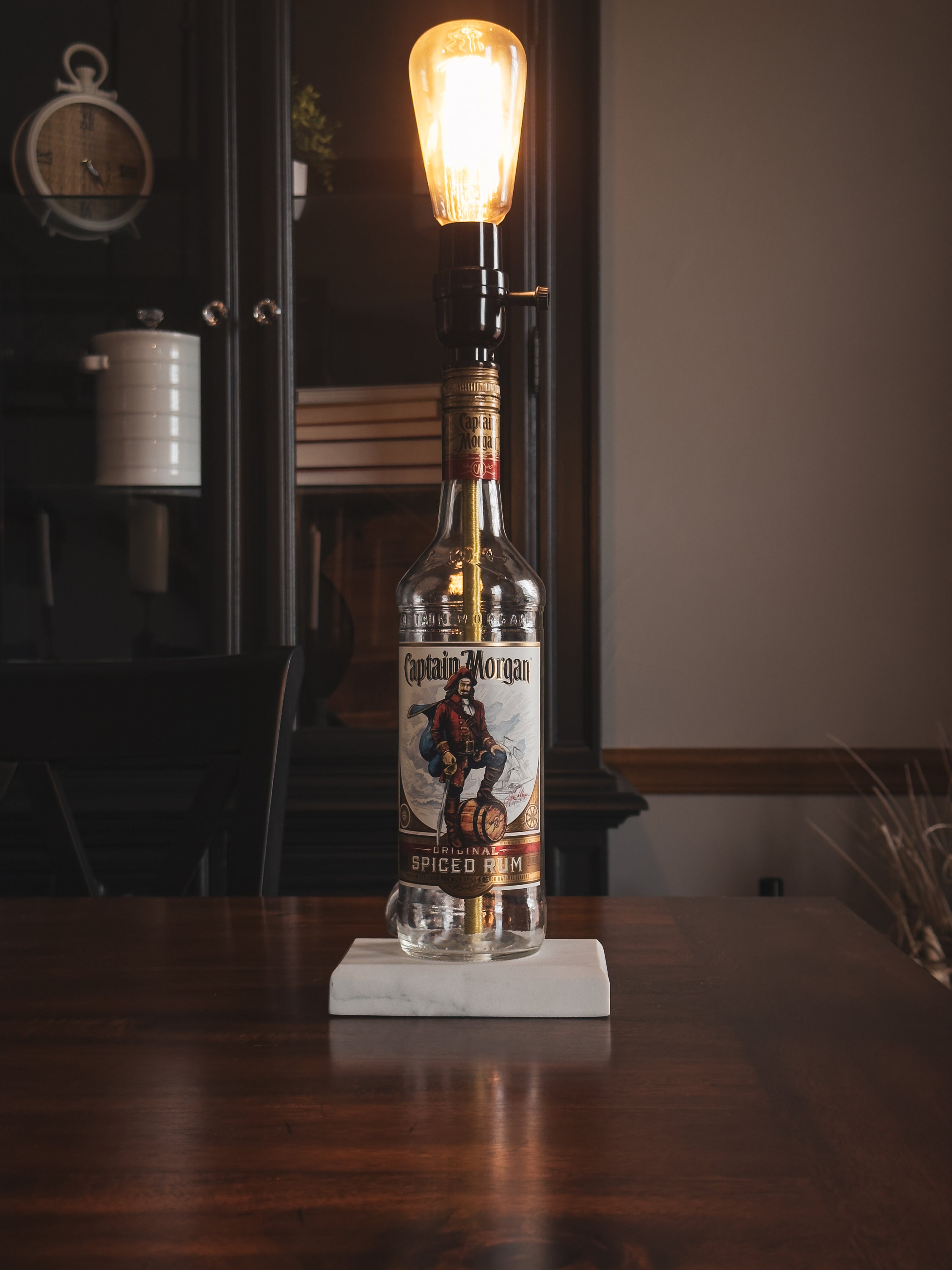Captain Morgan Spiced Rum Bottle Lamp. - Etsy