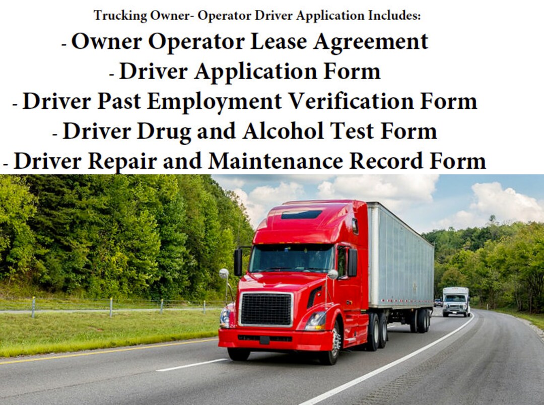 Truck Driver Contract / Application Template | Owner- Operator Driver ...