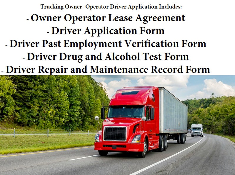 Truck Driver Contract / Application Template | Owner- Operator Driver ...