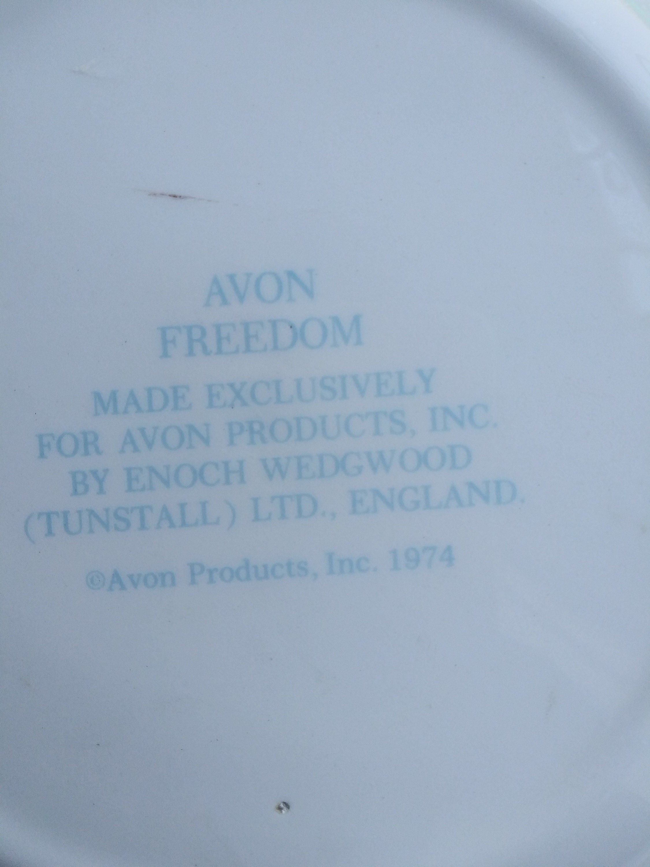 1974 Avon Freedom Plate. for Display and for Serving Food. in Its ...
