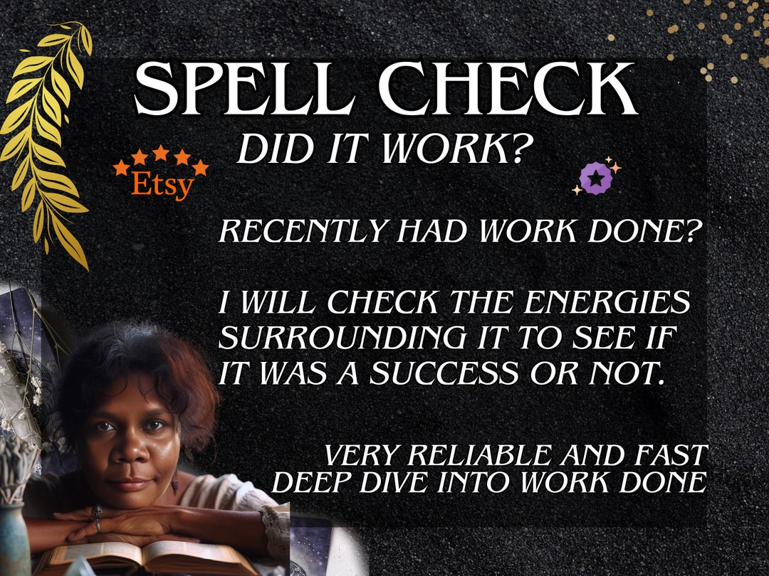 Spell Verification: Spell Check Ritual by Kalina Assessing the ...