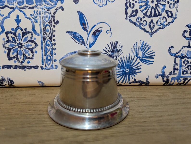 Shirley Pewter Colonial Williamsburg Virginia Stamp Dispenser Inkwell ...