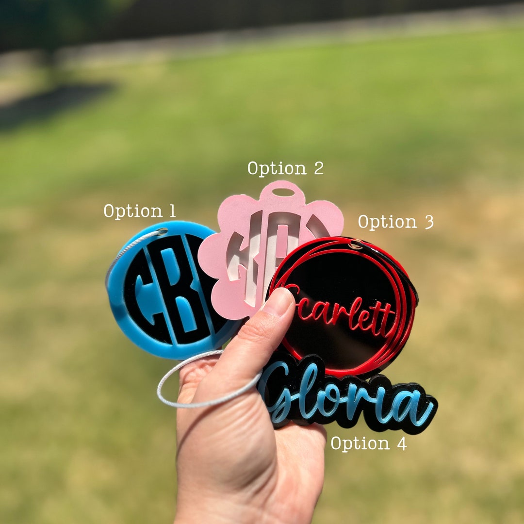 Personalized Acrylic Name Tag, Backpack Name Tag, Lunch Box Name Tag ...