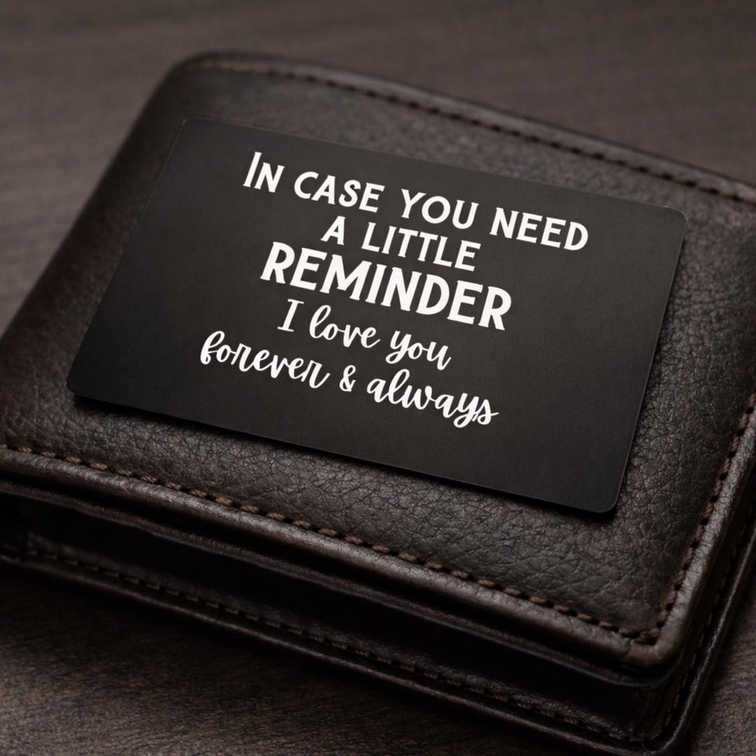 Personalized Metal Wallet Card - Custom Insert With Engraved Message - Etsy