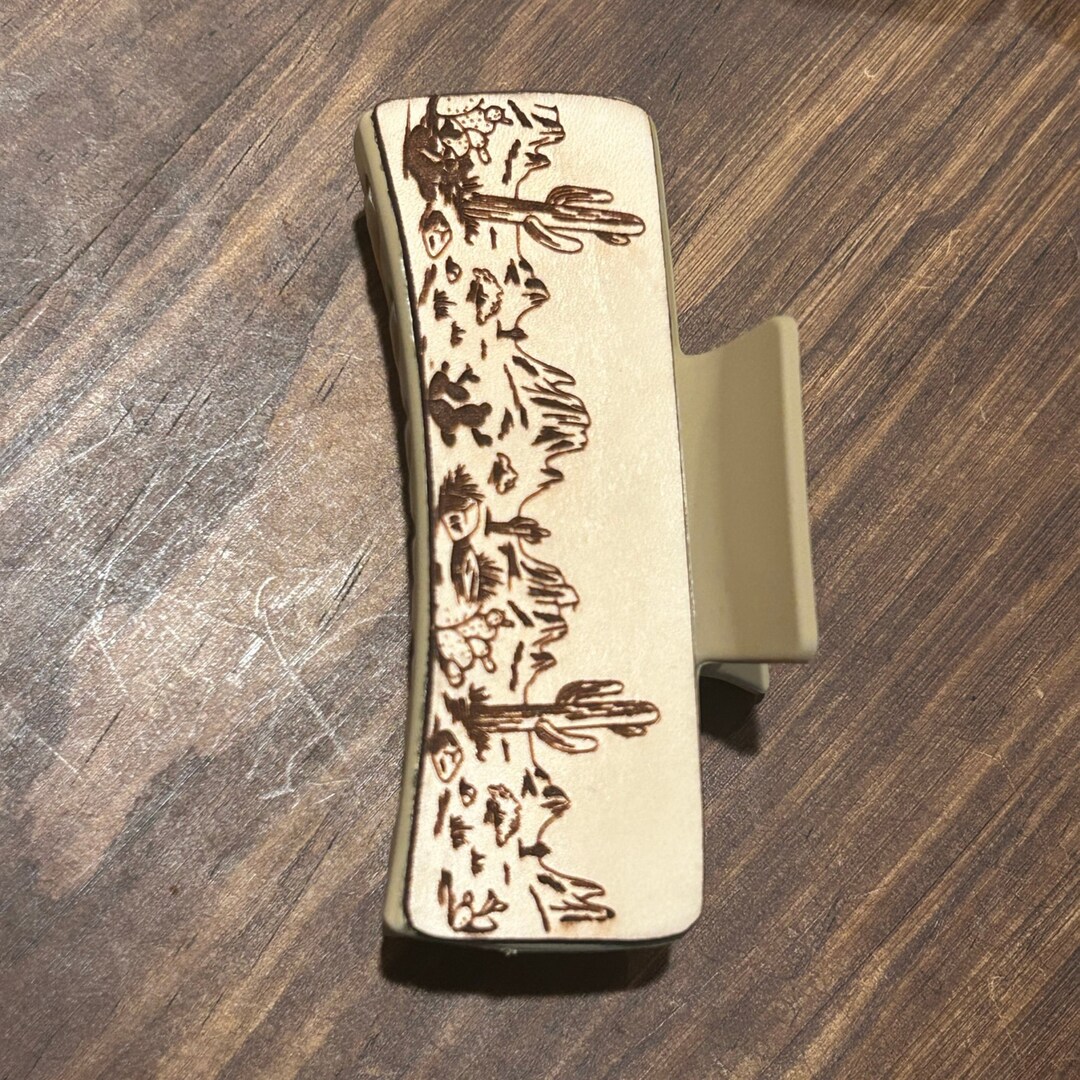 Large Claw Clip Western Design Laser Engraved Custom Claw Clip - Etsy