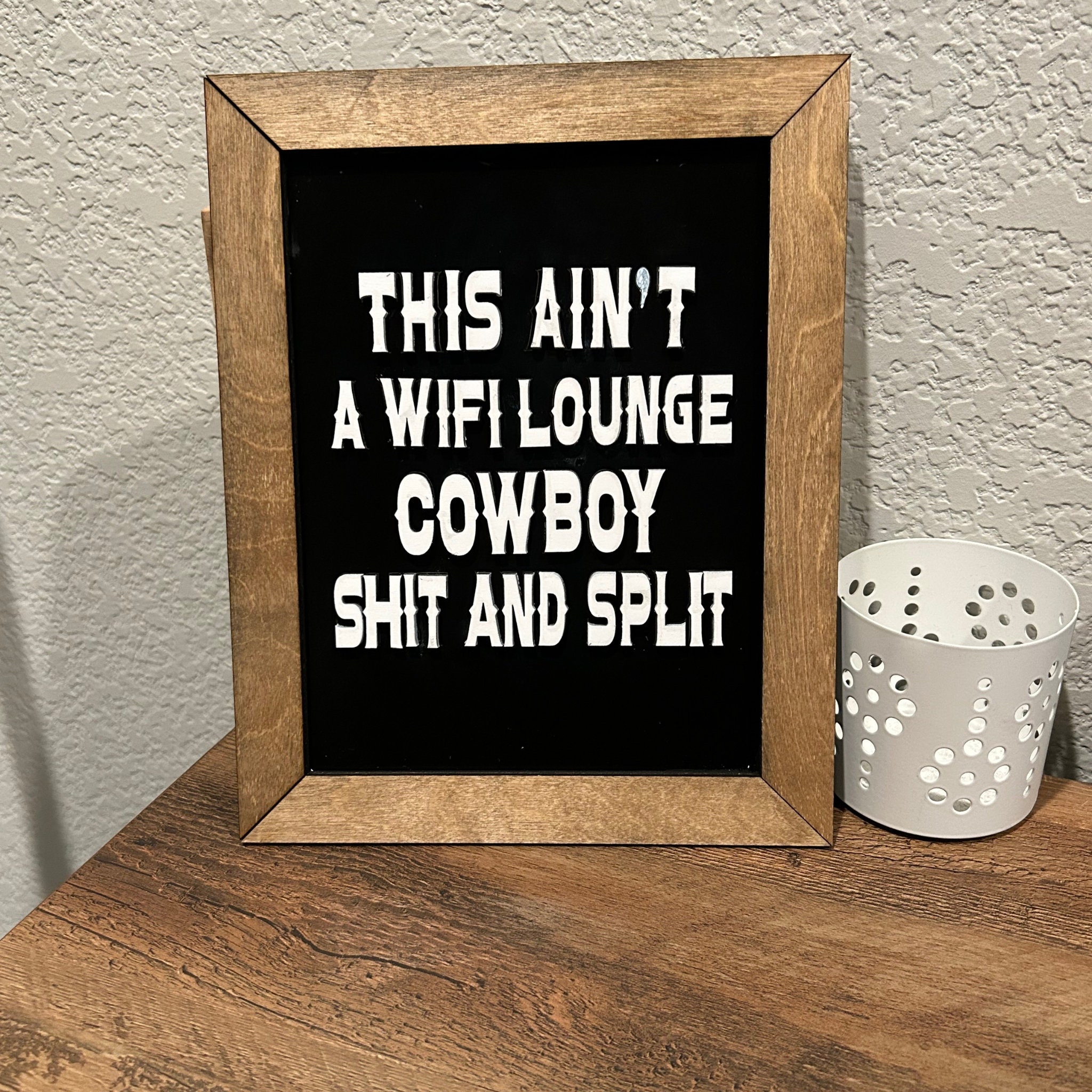 Shit and Split Sign Bathroom Humor Funny Restroom Decor - Etsy