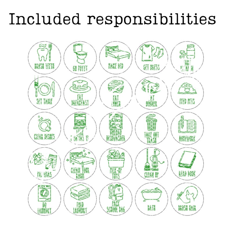 Responsibility Chart Daily Responsibilities Chart chore - Etsy