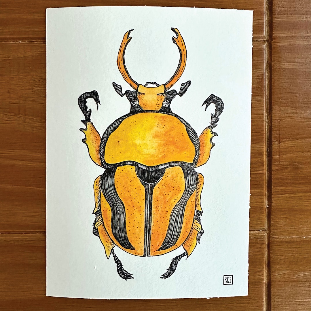 Caliper Beetle Art Print - Etsy