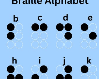 Braille (UEB) Basic Pack - Black on White - Etsy