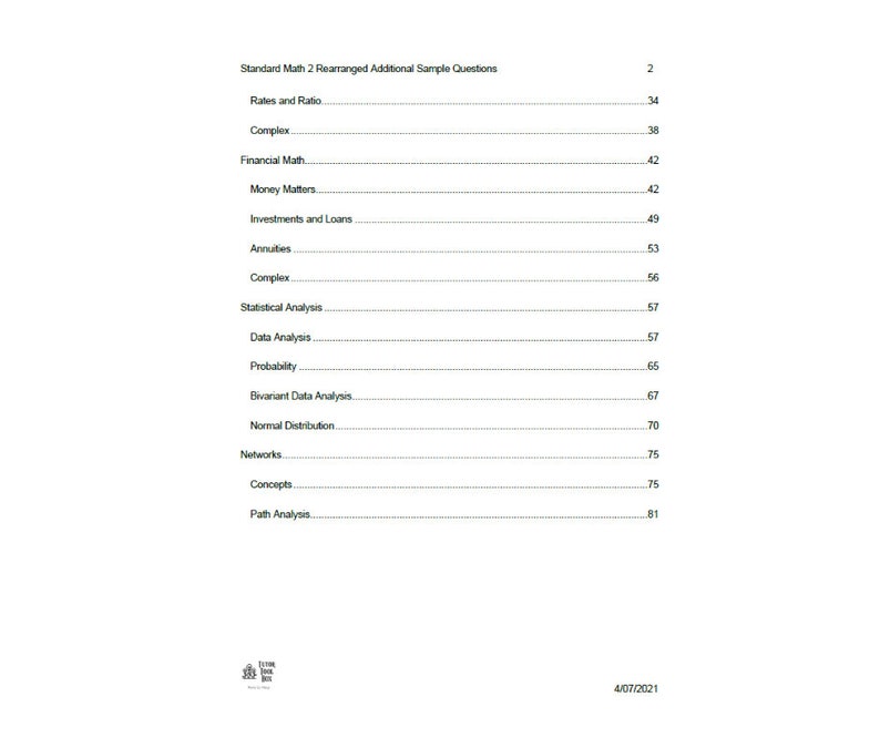 HSC Standard Math 2 Unit Practice Questions by Subject and Topic - Etsy