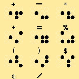 Braille (UEB) Basic Pack - Black on Yellow - Etsy