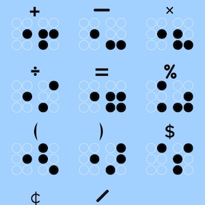 Braille (UEB) Basic Pack - Black on Blue - Etsy