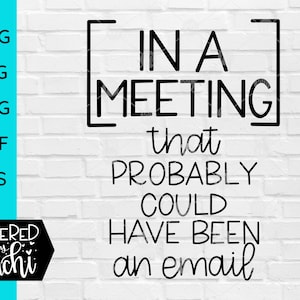 In a Meeting Office Sign - Etsy