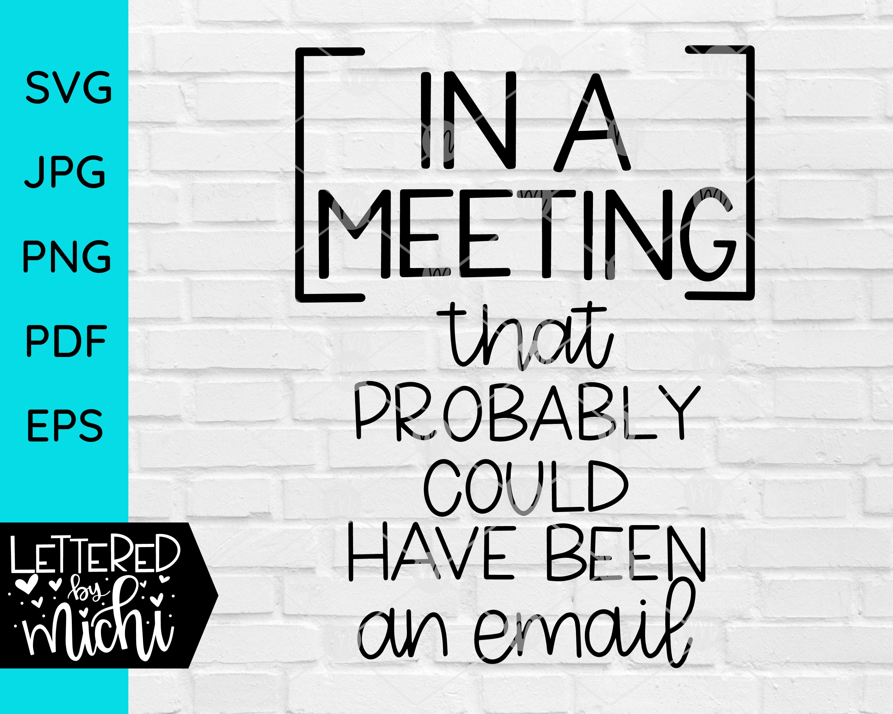 In a Meeting Office Sign - Etsy