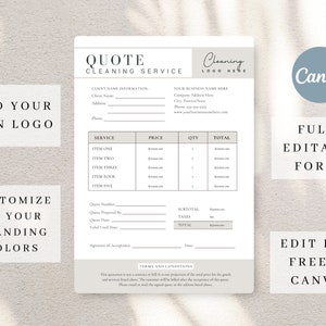 Professional Cleaning Service Quote, Commercial Cleaning Business ...