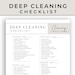 Professional Residential Deep Cleaning Checklist, Editable House Deep ...