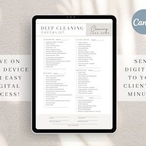 Professional Residential Deep Cleaning Checklist, Editable House Deep ...