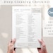Professional Residential Deep Cleaning Checklist, Editable House Deep ...