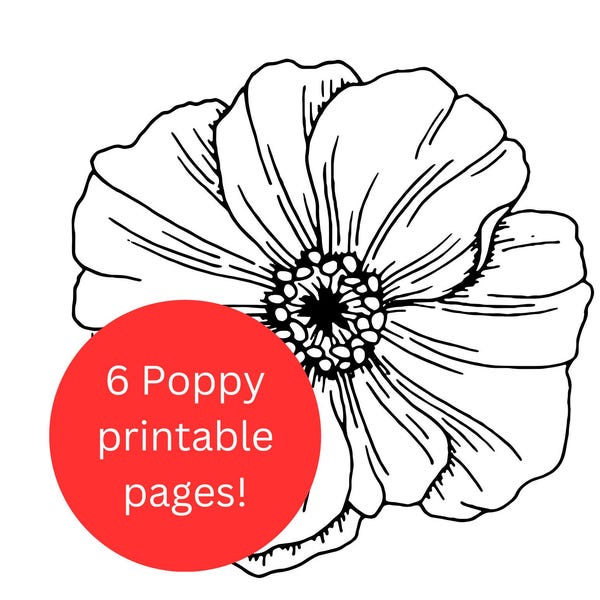 Poppy Print - Etsy UK