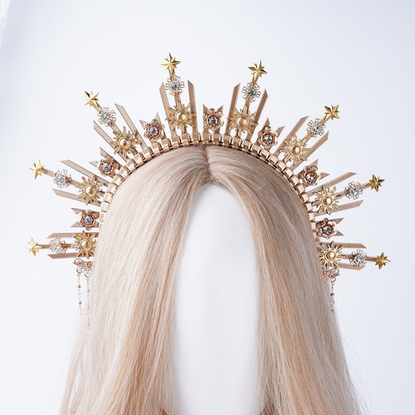 Gold Halo Crown - Etsy