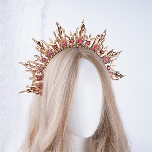 Gold Halo Crown Green Glitter Crown for Women Zip Tie Jewelry Gold Pink ...