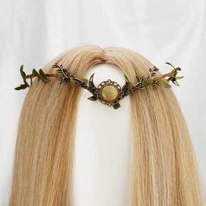 Fairy Crown, Elf Elven Gift, Crystal Moon Headwear, Elven Tiara,head ...