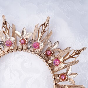 Gold Halo Crown Green Glitter Crown for Women Zip Tie Jewelry Gold Pink ...