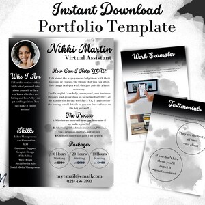 Canva- Portfolio Template for Virtual Assistants, Social Media Managers ...