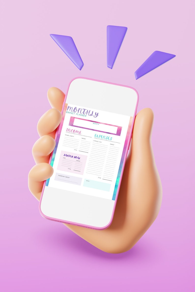 Monthly Budget Planner Bonus Savings Tracker Challenge Finance Planner ...