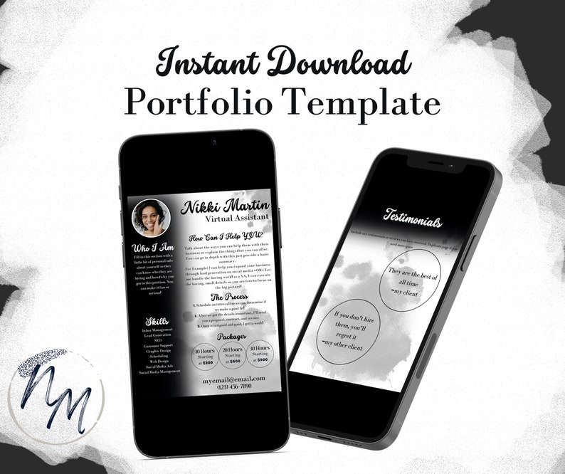 Canva- Portfolio Template for Virtual Assistants, Social Media Managers ...