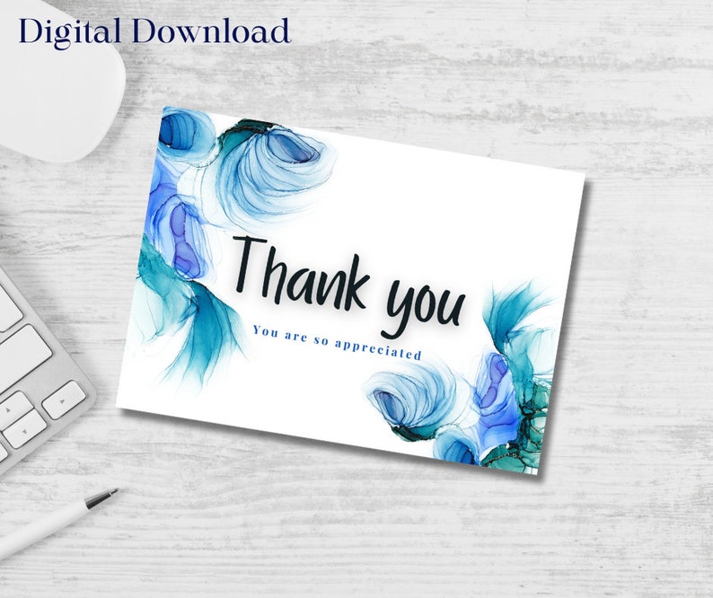 Thank You Card- Instant Download, Printable, Universal, Birthday, Baby ...